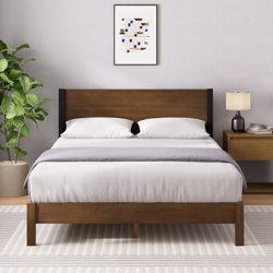 Mercury Row Decoste Solid Bed Frame with Metal Details Reviews Wayfair
